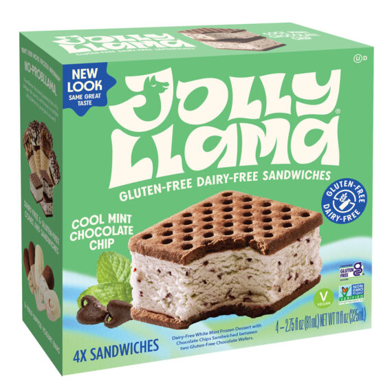 Cool Mint Chocolate Chip Jolly Llama Sandwich - Jolly Llama